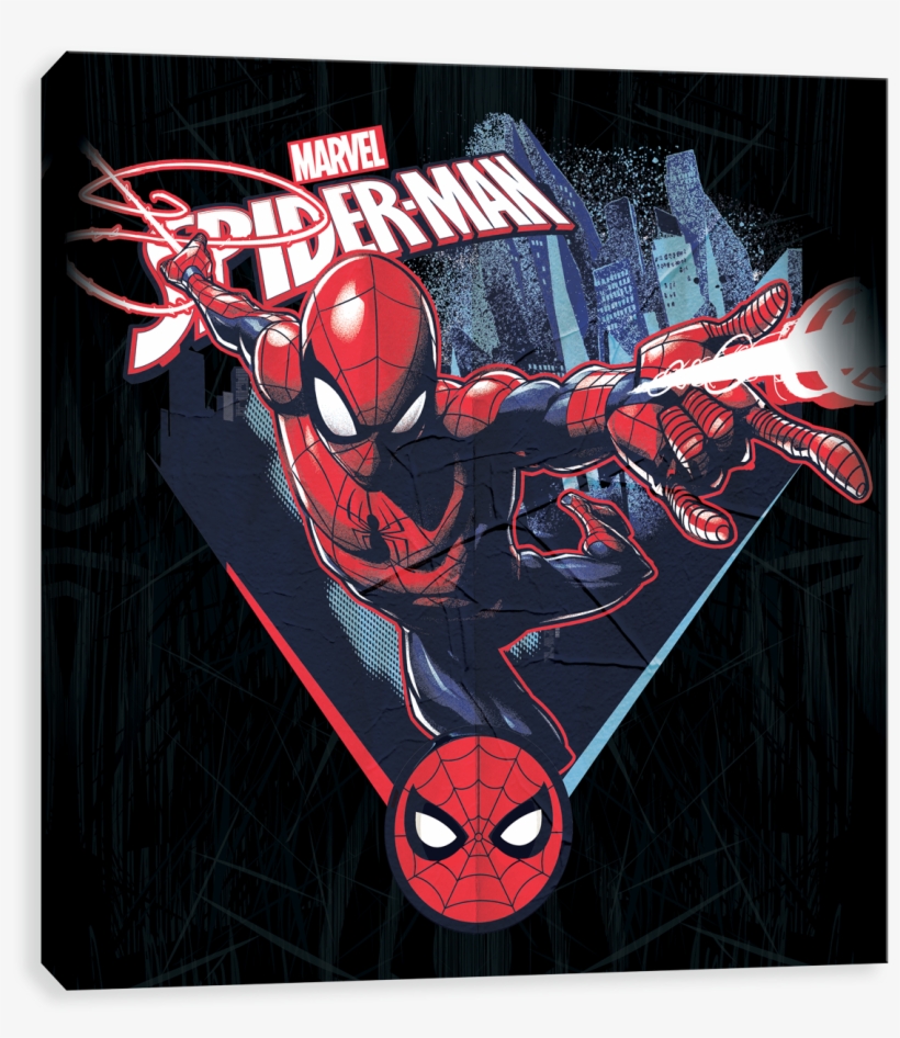 Spider-man Flying At You - Spider-man Canvases By Entertainart - Spider ...