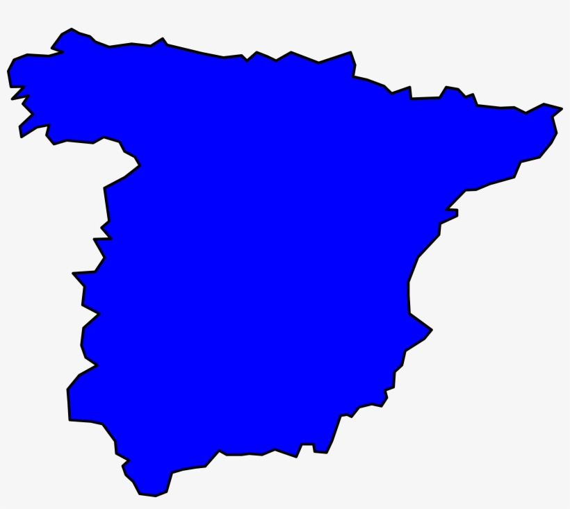Free Vector Spain Peninsule Clip Art - Spain Map Silhouette - Free ...
