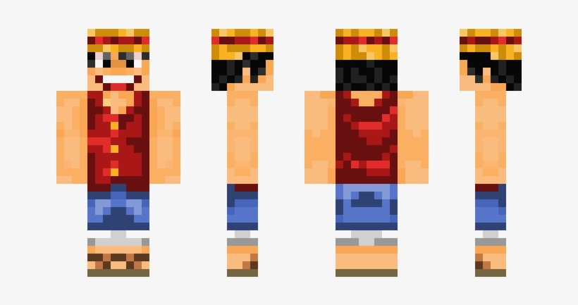 Luffy Minecraft Skin - Free Transparent PNG Download - PNGkey