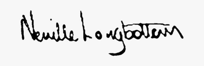 Neville Longbottom Sig - Firma De Neville Longbottom - Free Transparent ...