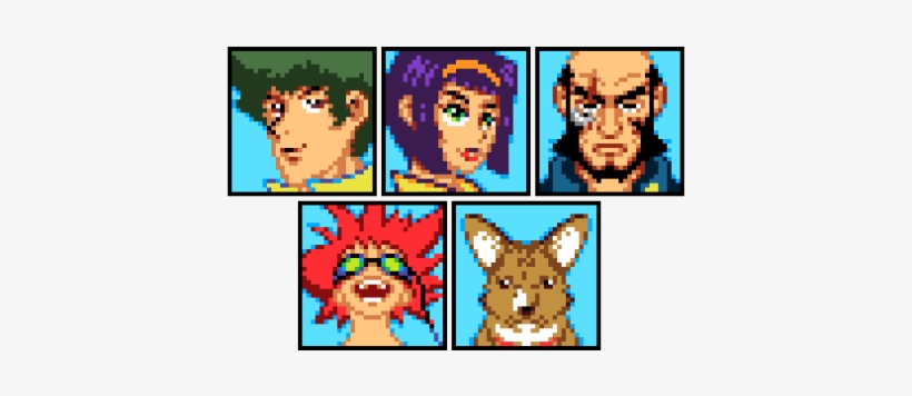 32x Cowboy Bebop Portraits Pixeled On My Phone - Cowboy Bebop Pixel Art ...