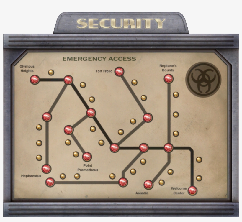 Bioshock 1 Emergency Map - Bioshock Rapture Map - Free Transparent PNG ...