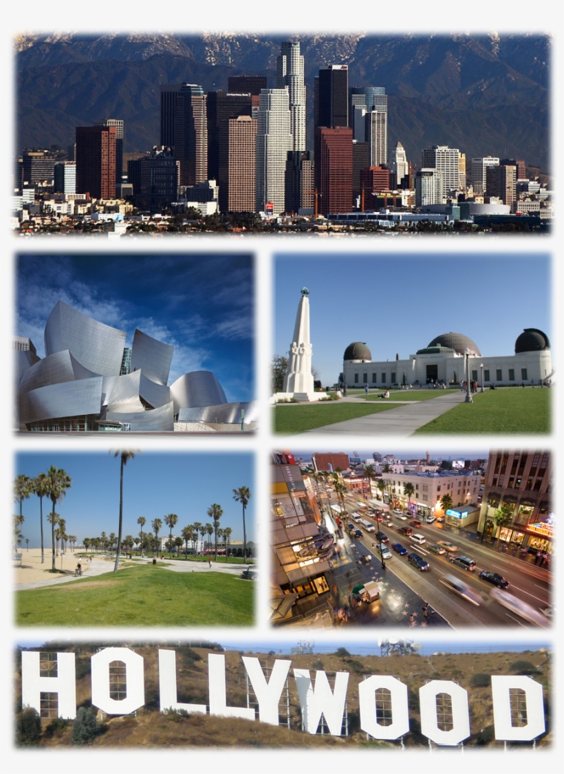 Te-collage Los Angeles - Hollywood Sign - Free Transparent PNG Download ...