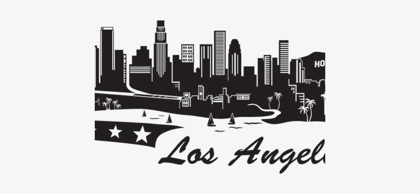 Los Angeles City Logo - Los Angeles Skyline Wall Decal, Sticker Mural ...