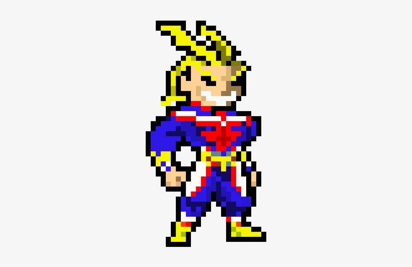 All-might - All Might Pixel Art - Free Transparent PNG Download - PNGkey