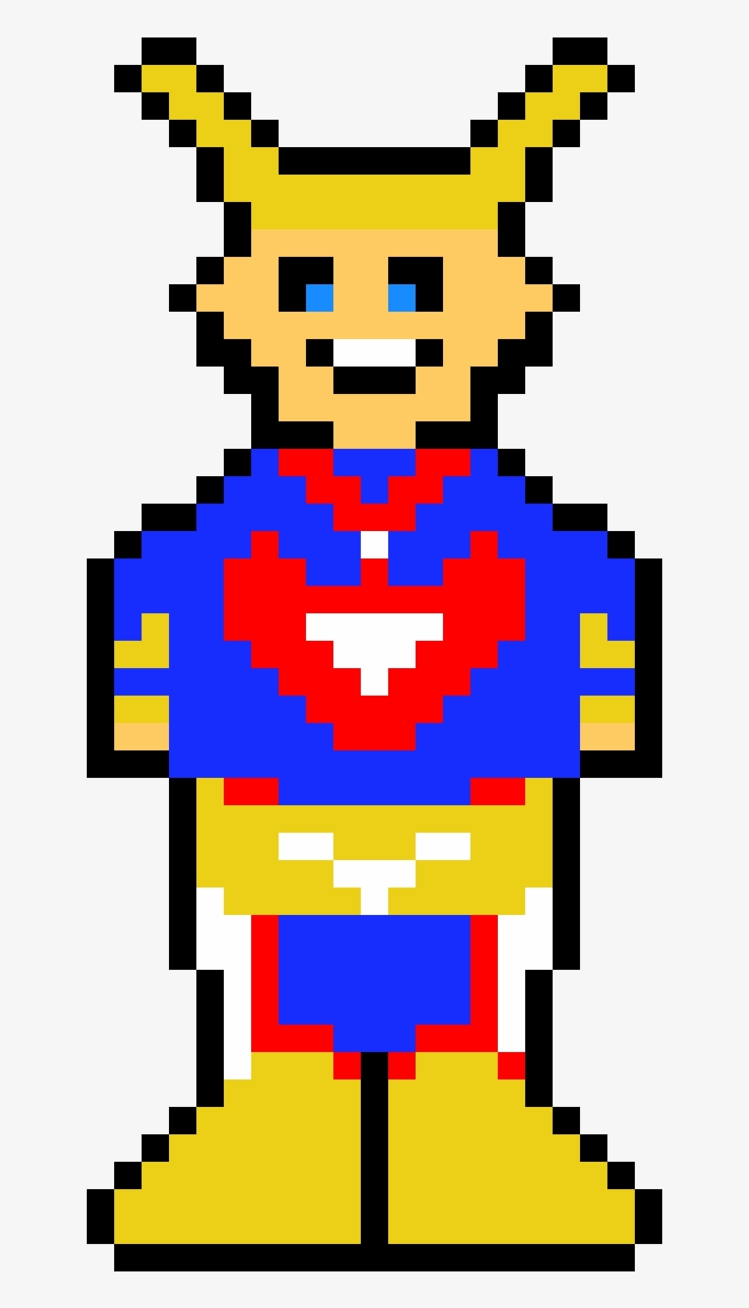 All Might - Pixel Art - Free Transparent PNG Download - PNGkey