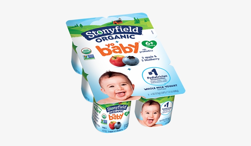 Yobaby Blueberry / Apple - Stonyfield Baby Yogurt - Free Transparent ...