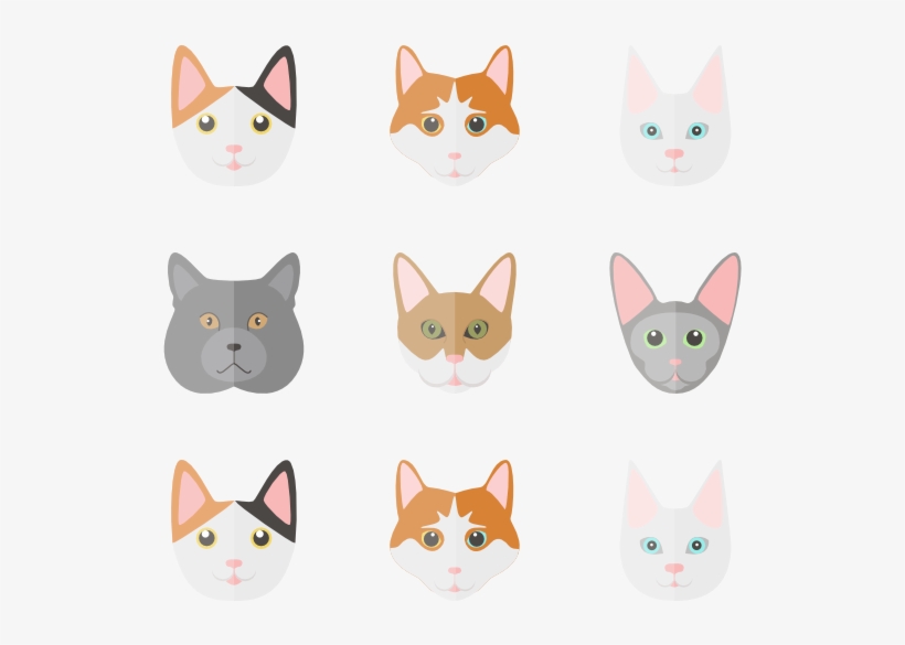 Cat Set - Free Cat Icon - Free Transparent PNG Download - PNGkey