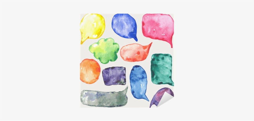 Hand Watercolour Speech Bubbles - Free Transparent PNG Download - PNGkey