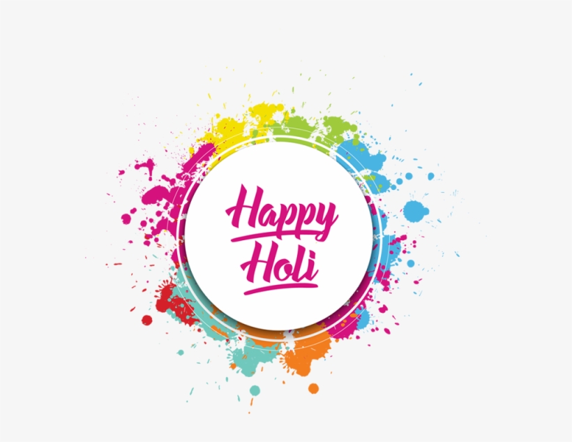 Happy Holi, Colour Splash, Label, Happy Holidays - Happy Holi Logo Png ...