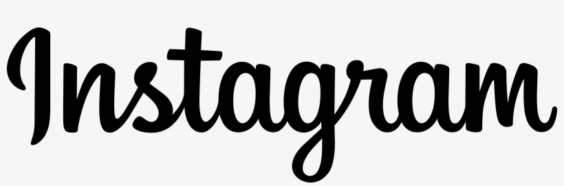 Instagram Logo Black And Ahite - Instagram Word Logo Png - Free ...