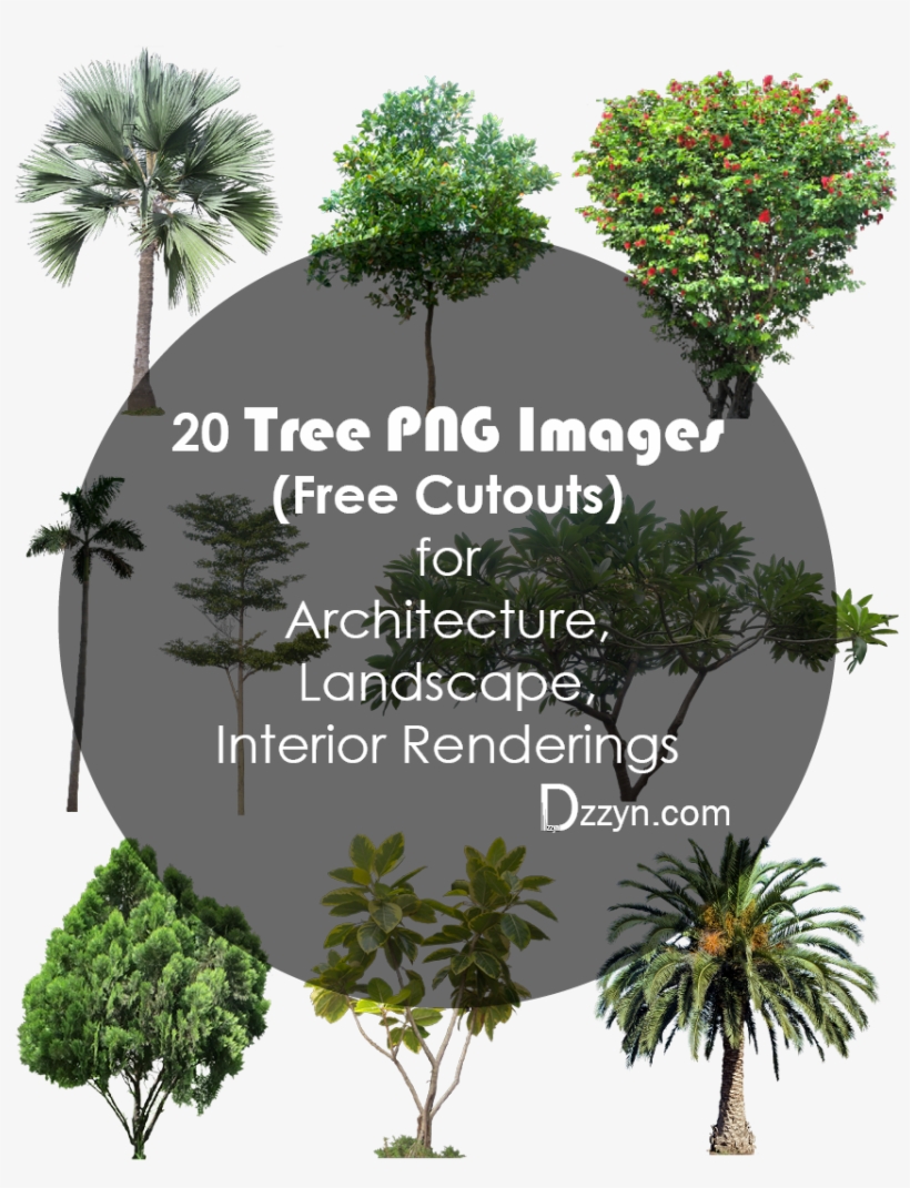 02- 20 Tree Png Images For Architecture, Landscape, - Tree Landscape ...