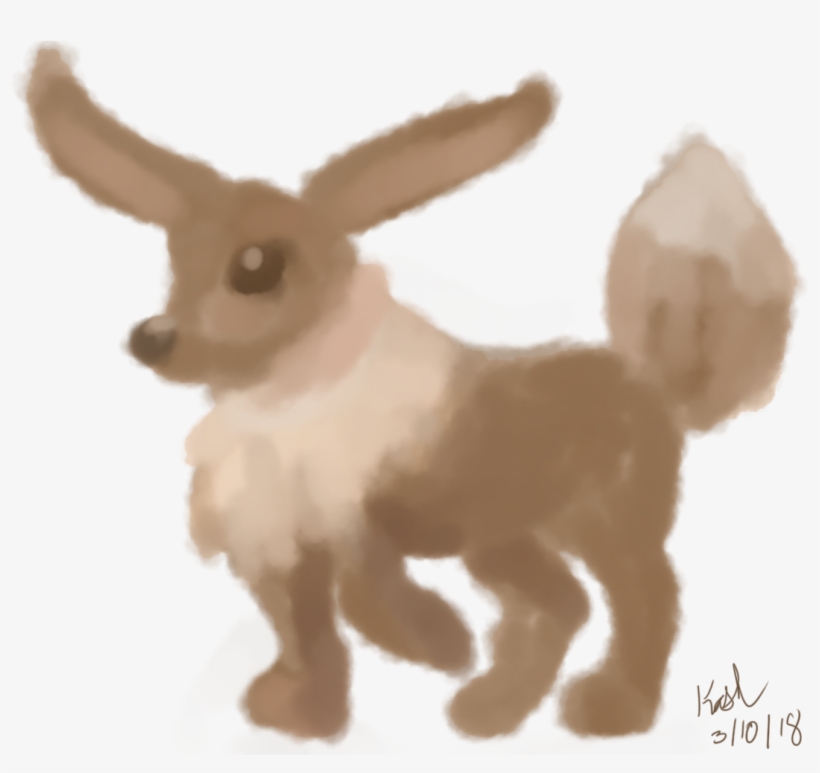 Warm-up Watercolor Eevee - Domestic Rabbit - Free Transparent PNG ...