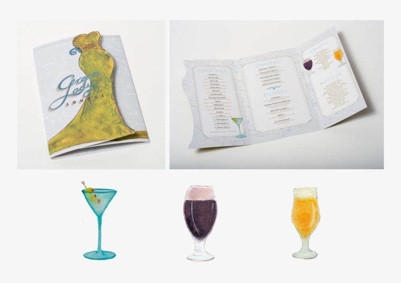 Green Lady Lounge Menu Concept, Branding, Logo And - Irish Coffee ...