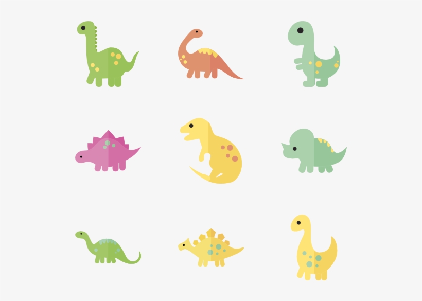 Dinosaur Set - Dinosaur Icon - Free Transparent PNG Download - PNGkey