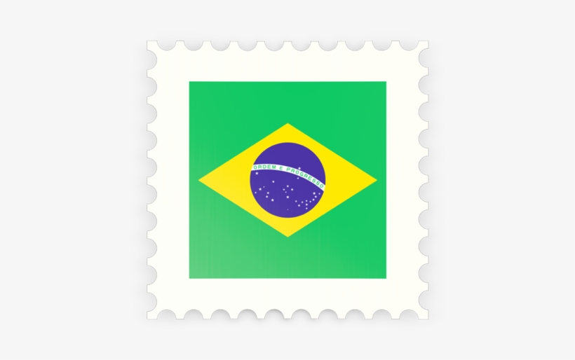 Brazil Flag Post Stamp - Free Transparent PNG Download - PNGkey