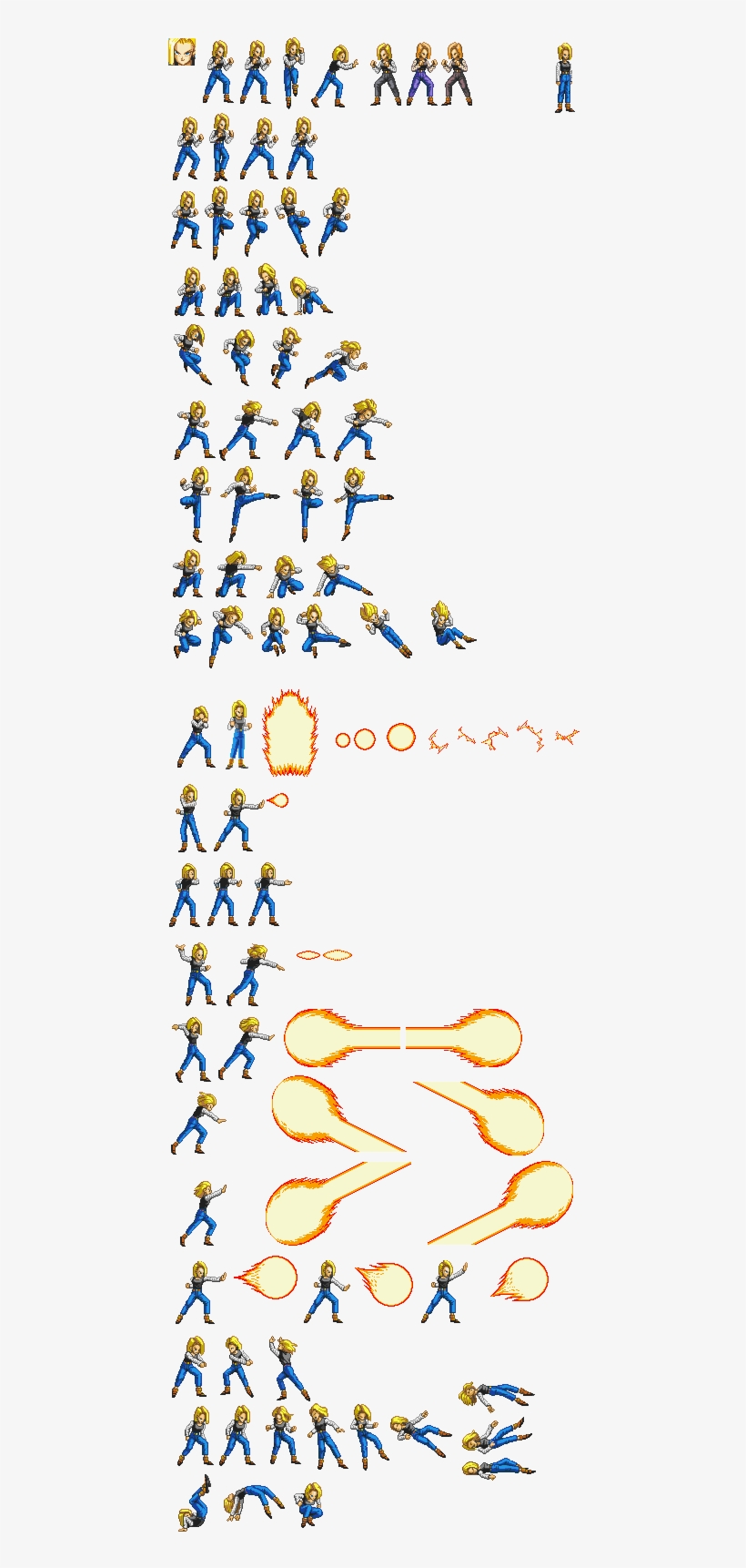 Android 18 By Belial - Dragonball Z Sprites - Free Transparent PNG ...