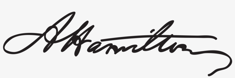 Open - Alexander Hamilton Signature - Free Transparent PNG Download ...