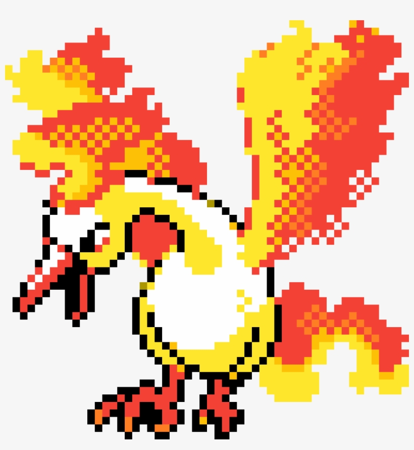 Moltres - Minecraft Epic Face Pixel Art - Free Transparent PNG Download ...