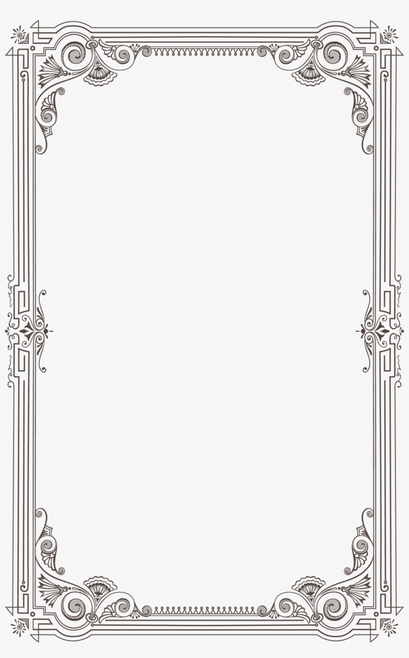 Retro Decorative Frame - Wedding Invitation - Free Transparent PNG ...
