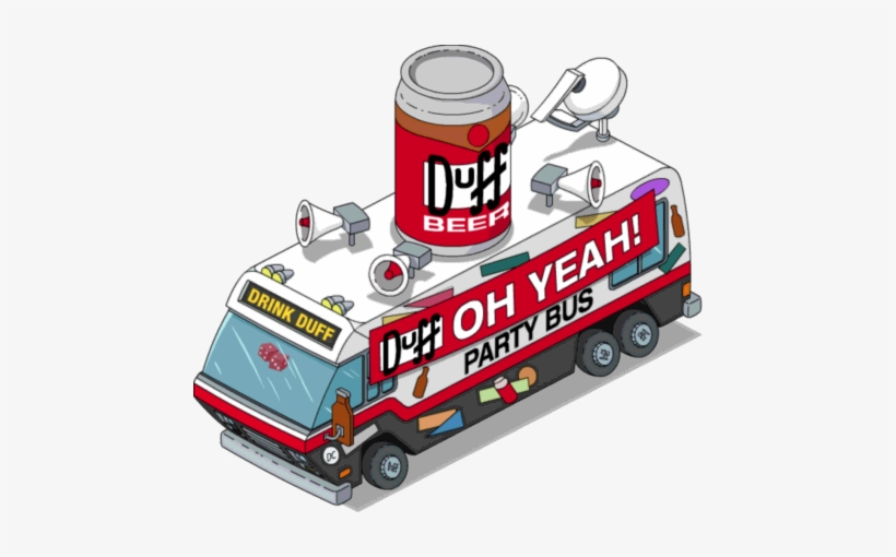 Tapped Out Duff Party Bus - Bus Duff - Free Transparent PNG Download ...