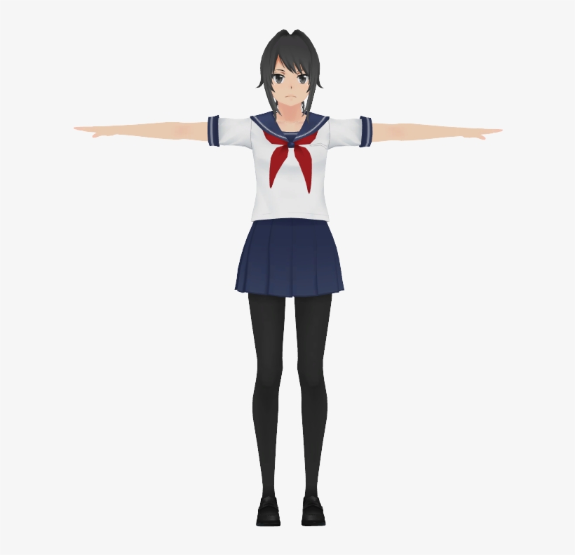 Yandere-chan - Yandere Simulator Full Body - Free Transparent PNG ...