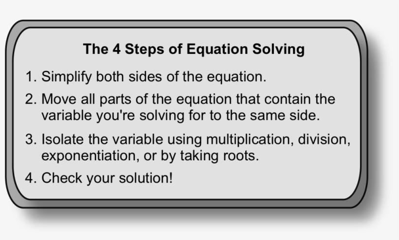 Steps Of Equations - Free Transparent PNG Download - PNGkey