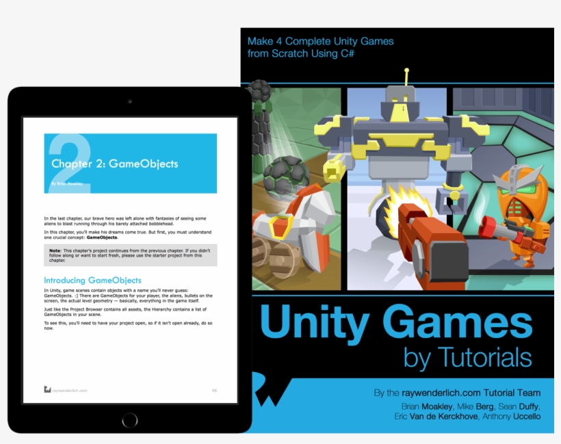 Unity Games By Tutorials Book Cover - Unity Games By Tutorials Make 4 Complete Unity Games ...