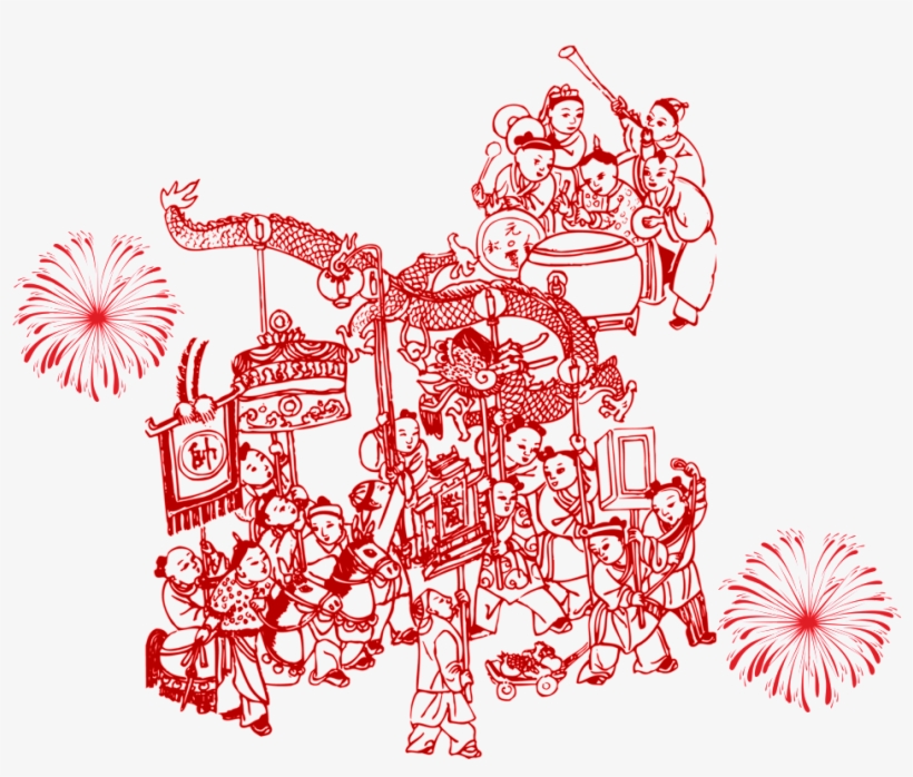 Hand Painted Cartoon Line Chinese Style Folk Decoration - 中國 傳統 民俗 ...