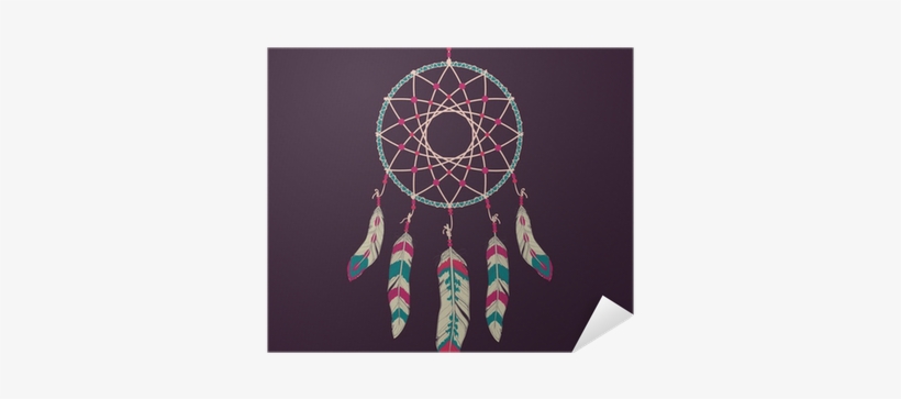 Vector Colorful Illustration Of Dream Catcher Poster - Dreamcatcher ...