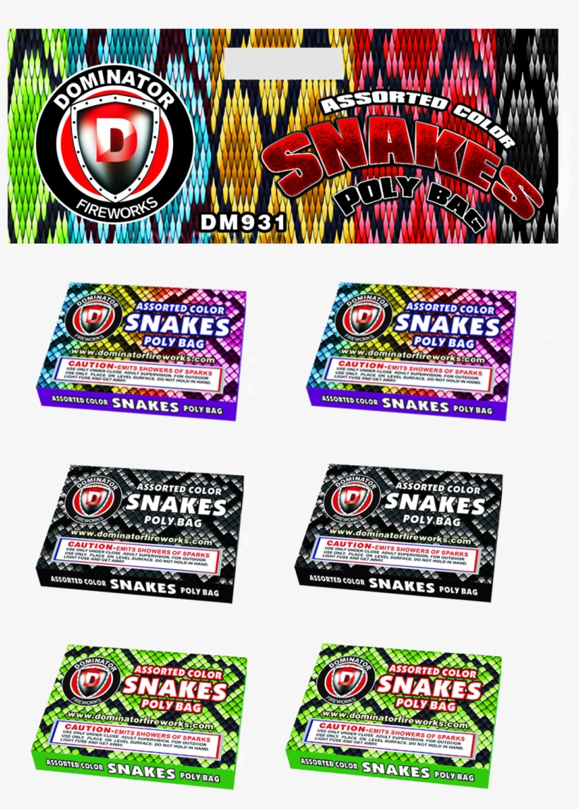 Assorted Color Snakes 6 Packs Of - Fireworks - Free Transparent PNG ...