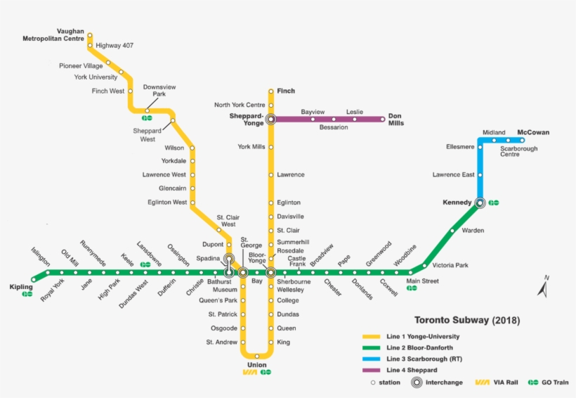 Ttc Subway Map 2018 - Toronto Subway Eglinton Line - Free Transparent ...