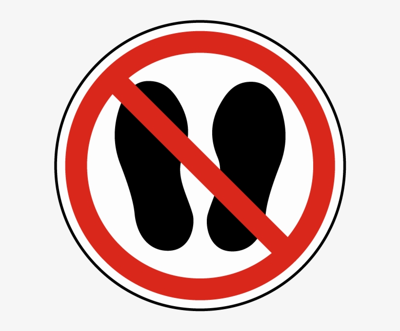 Do Not Walk Or Stand Here Label - Do Not Walk - Free Transparent PNG ...