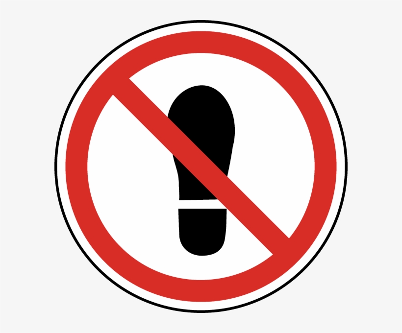 Do Not Step Label - Do Not Step Sign - Free Transparent PNG Download ...