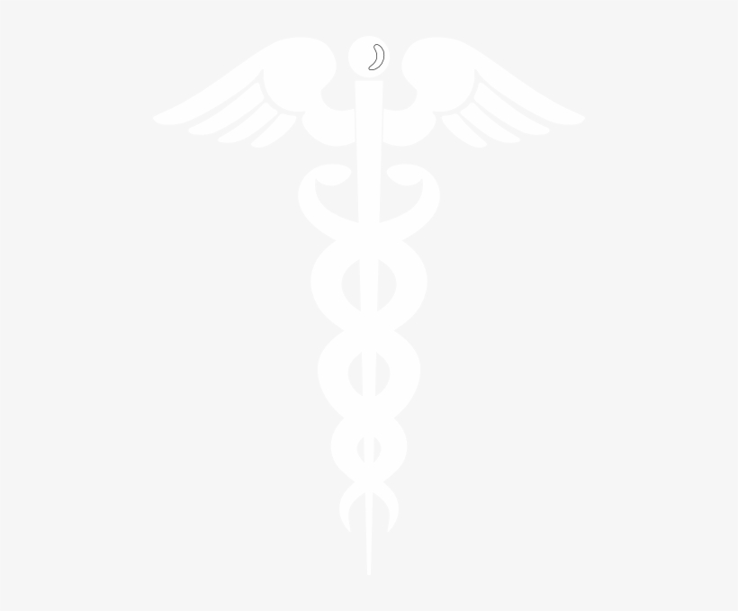 White Caduceus Clip Art At Clker - Caduceus White On Black - Free ...