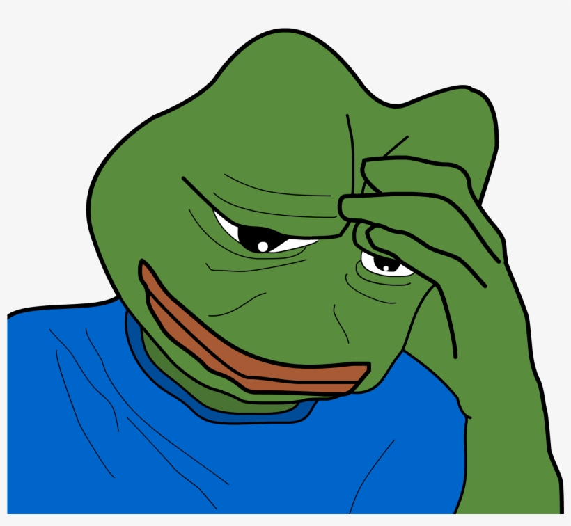/lit/ - Literature - Pepe Meme Facepalm - Free Transparent PNG Download ...