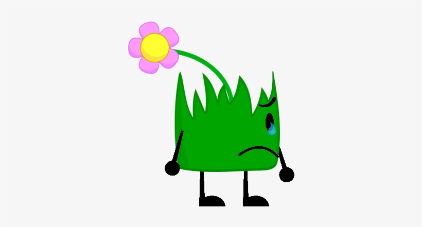Flower Grassy Sad With Tear - Bfdi Flower Grassy - Free Transparent PNG ...