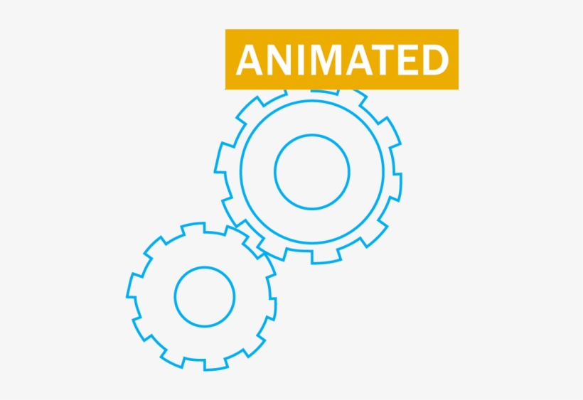 Gear Icon - Animated Stack Of Paper Transparent - Free Transparent PNG ...