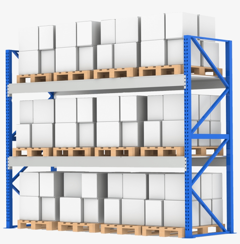 Industrial Rack Shelving By Power Machinery - Warehouse Rack Png ...