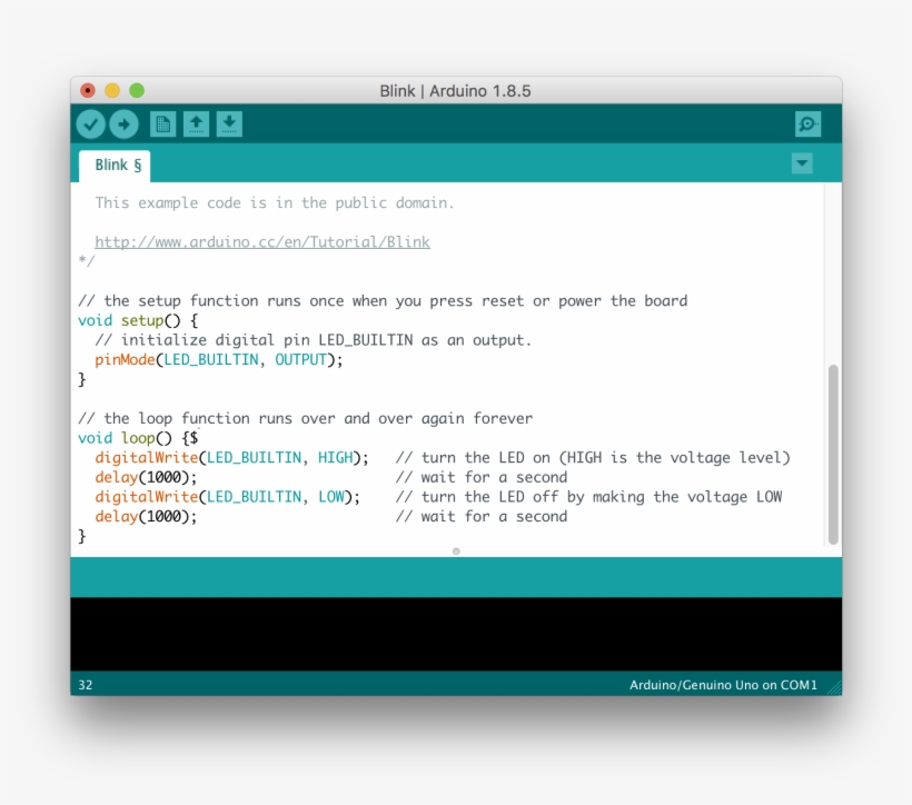 File - Arduino Ide - Blink - Arduino Ide Mac - Free Transparent PNG ...