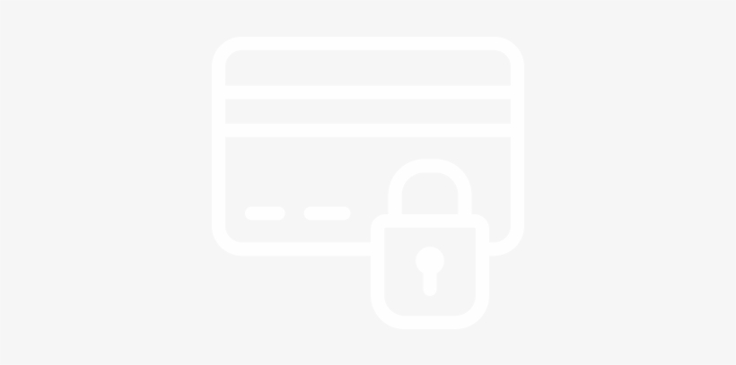Credit Card Icon White Credit Card Outline With Lock - Credit Card ...