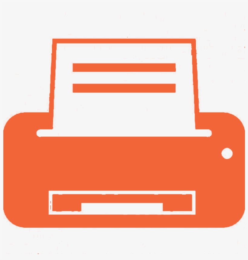 Printer-icon - Printer Icon Png Orange - Free Transparent PNG Download ...