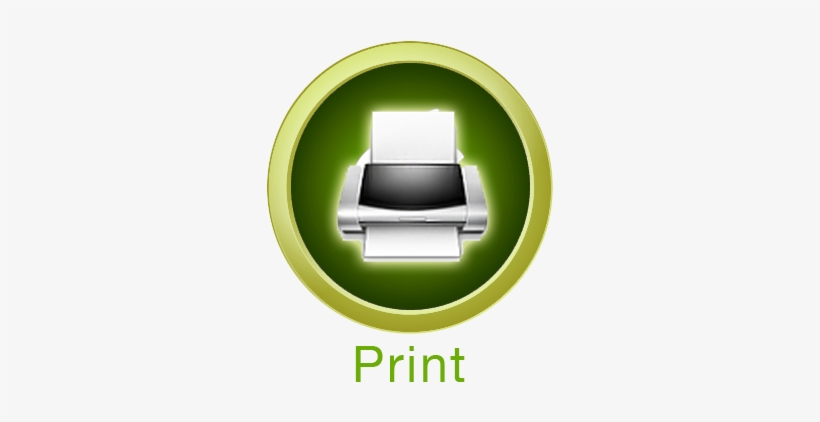 Button Print Green - Print Button Icon Png - Free Transparent PNG ...