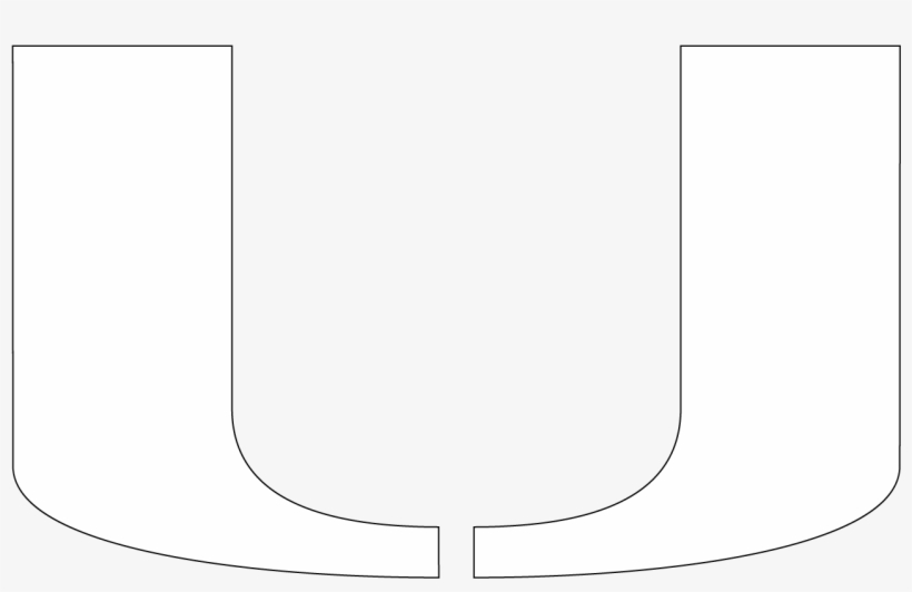 U White Outline - Decal - Free Transparent PNG Download - PNGkey