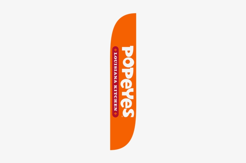 Popeye's Feather Flag Orange - Popeye's Feather Flag - Free Transparent ...