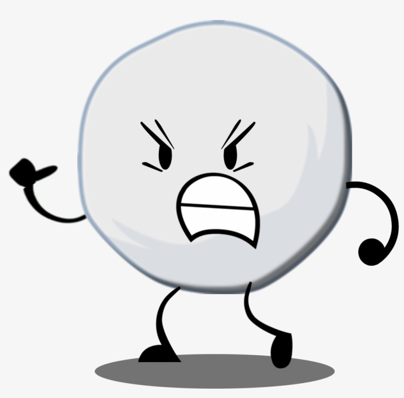 Snowball With Shadow - Bfdi Characters Snowball - Free Transparent PNG ...