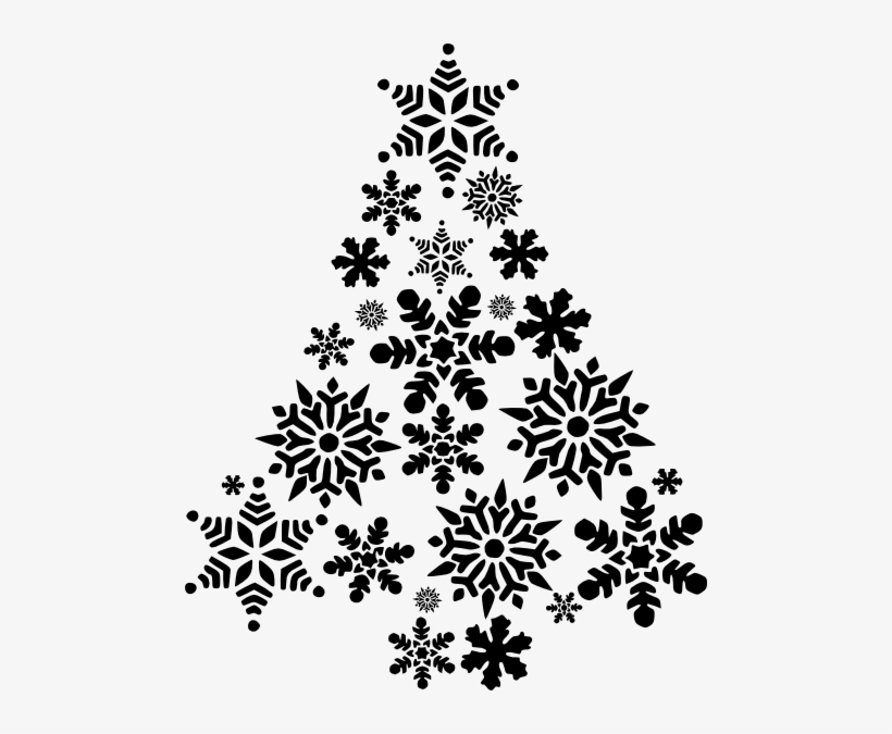 Snowflake Christmas Tree Clipart - Free Transparent PNG Download - PNGkey