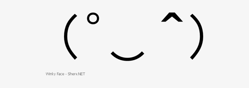 Winky Face Text Emoticon - Wink Face With Keyboard - Free Transparent ...
