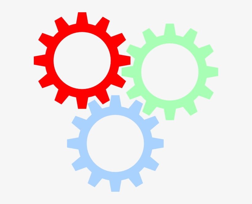 Tri-color Gears Svg Clip Arts 600 X 585 Px - Free Transparent PNG ...