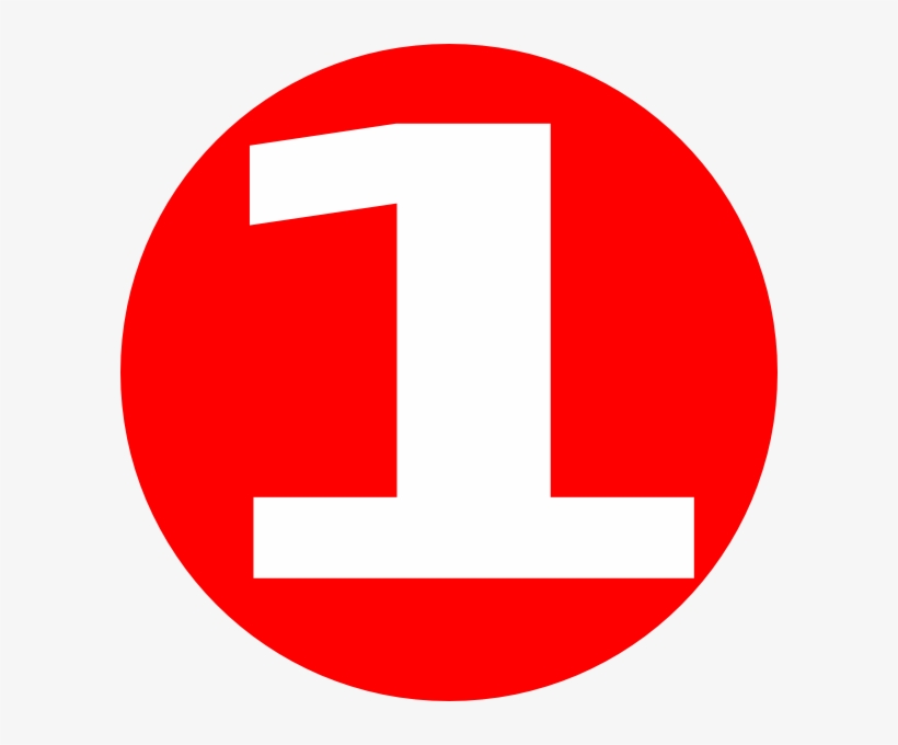 Number 1 In A Red Circle - Free Transparent PNG Download - PNGkey